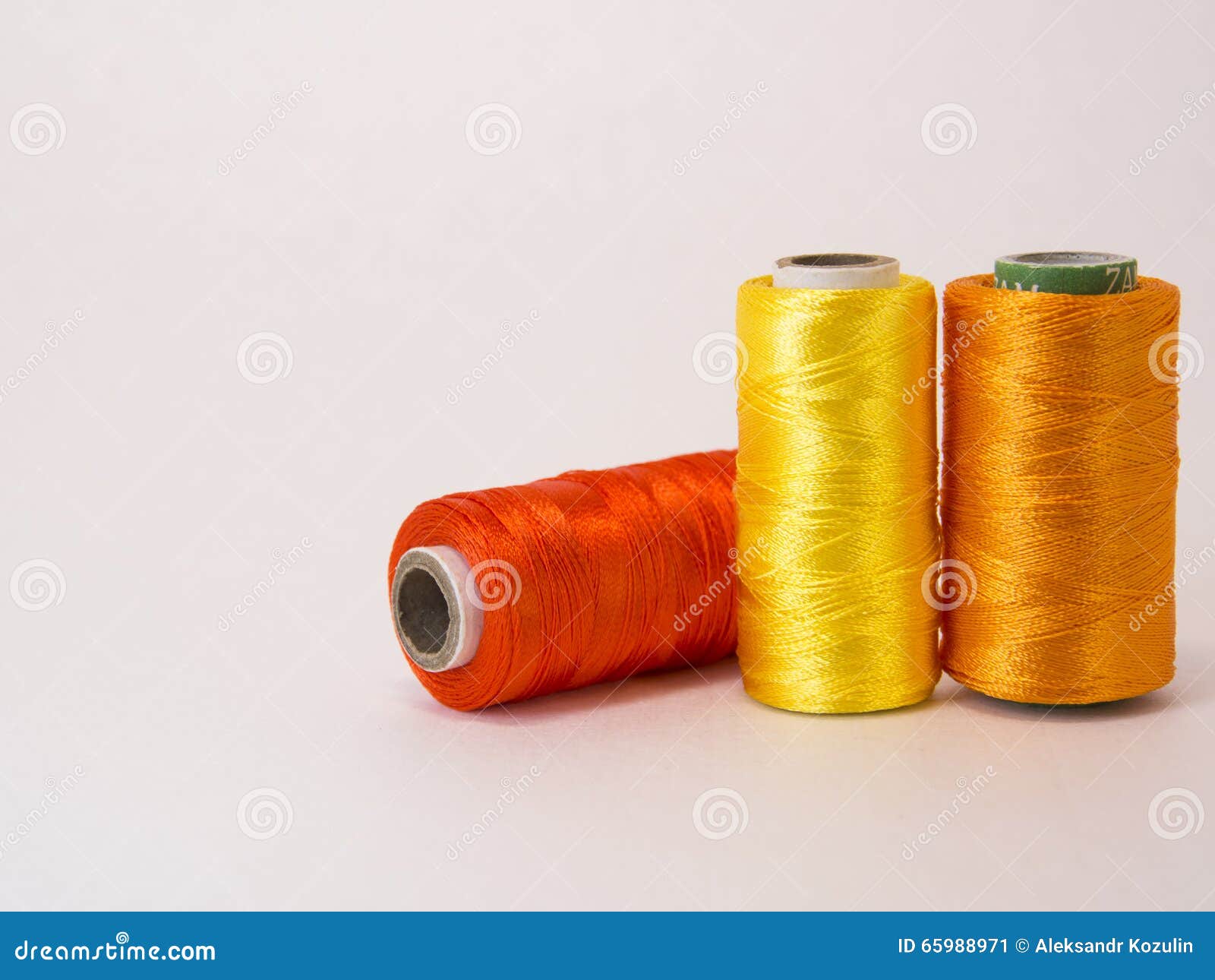 Colorful rolls of thread. stock image. Image of pieces - 65988971