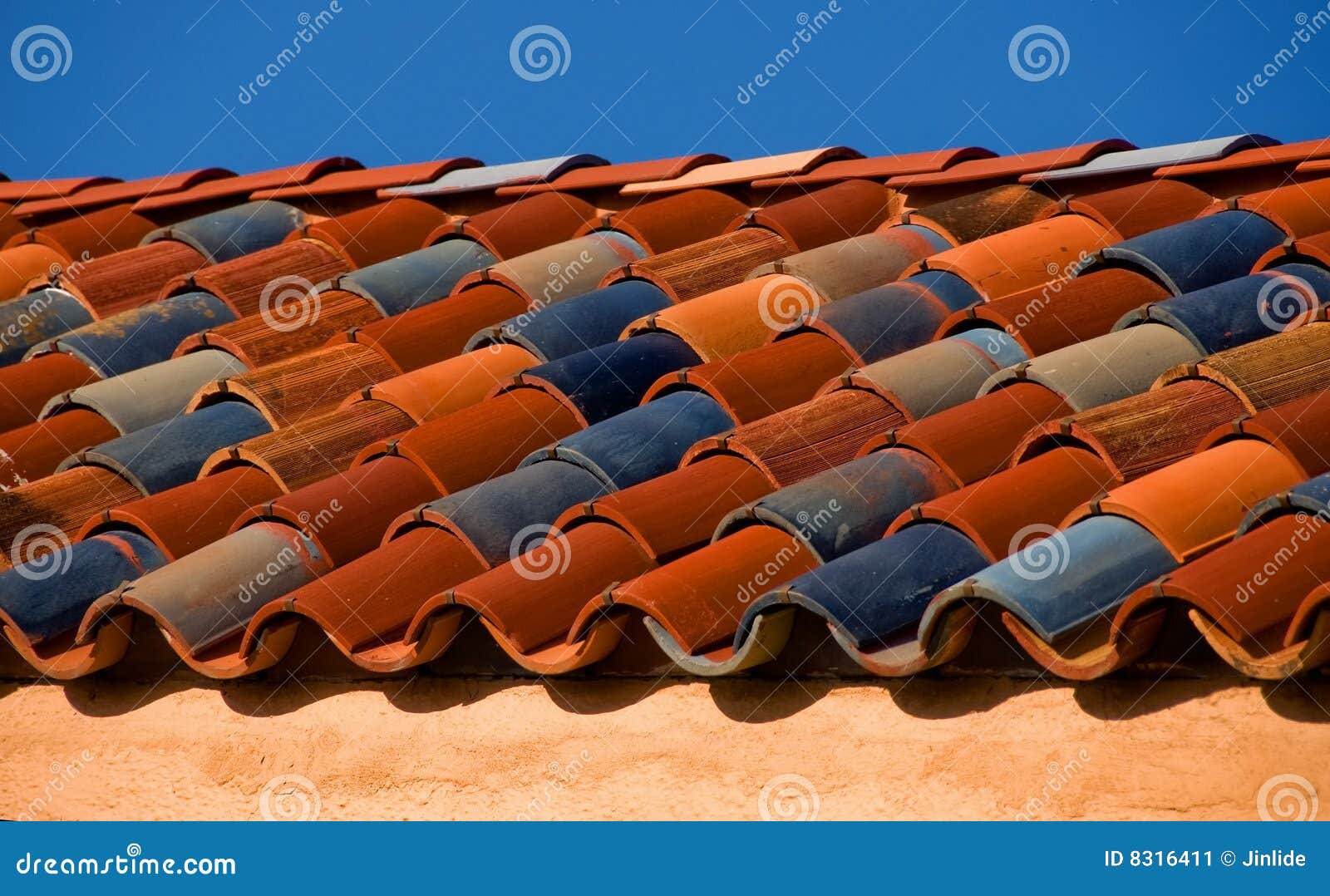 Colorful roof tiles stock image. Image of clean, attractive - 8316411