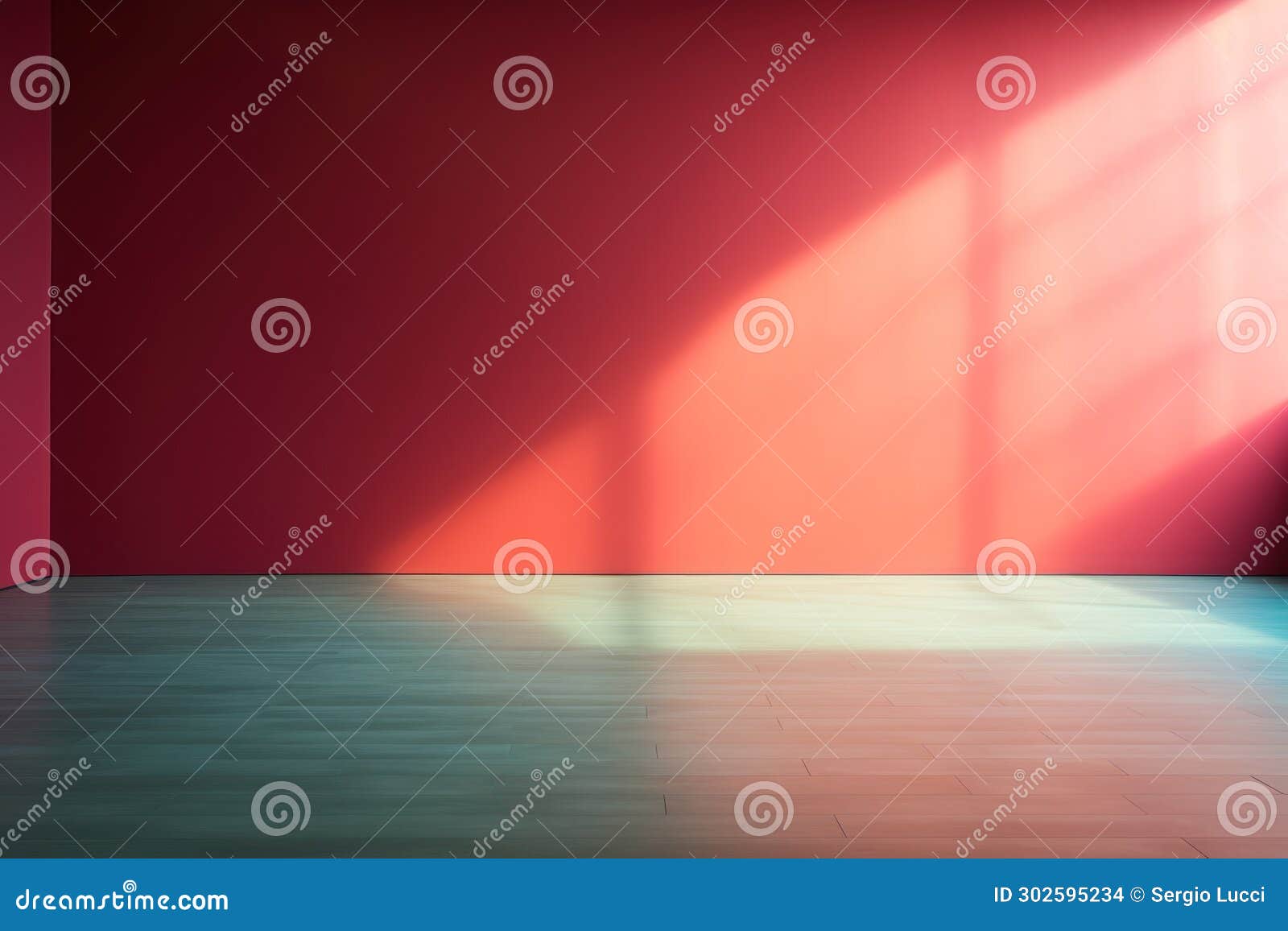 Colorful Room with Shadow Patterns on Walls Stock Illustration ...