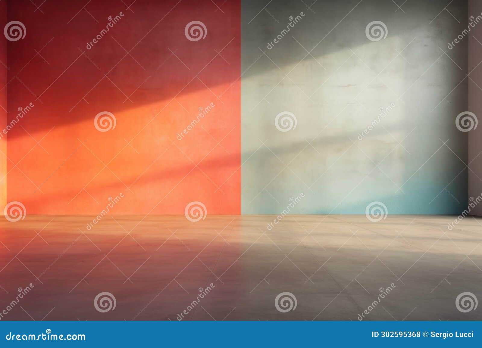 Colorful Room with Shadow Patterns on Walls Stock Illustration ...