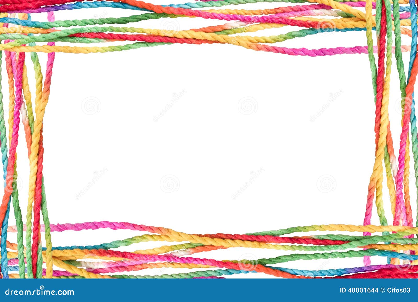 Colorful rope frame stock photo. Image of background - 40001644