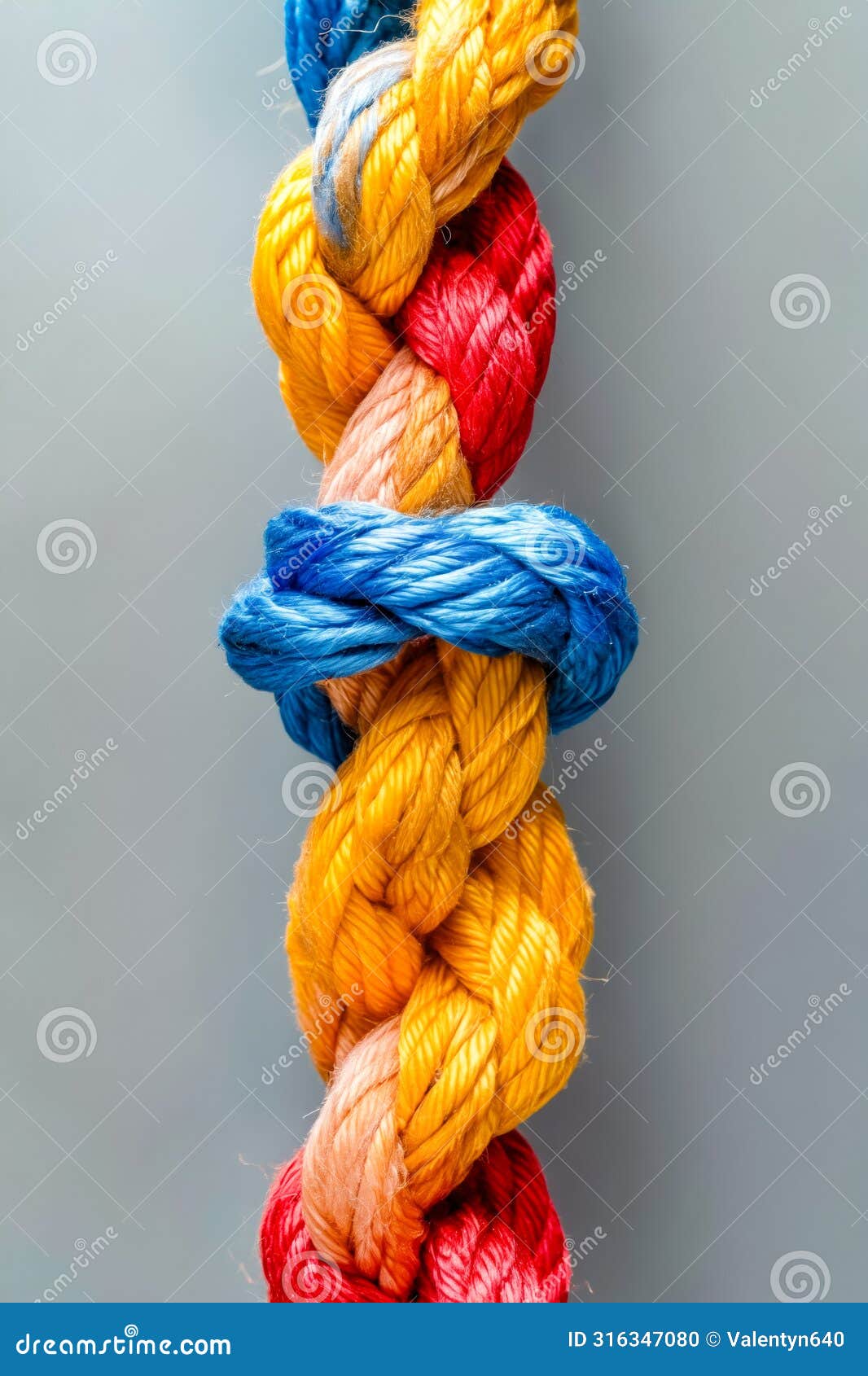 Colorful Rope with Knot on it. Generative AI Stock Photo - Image of ...