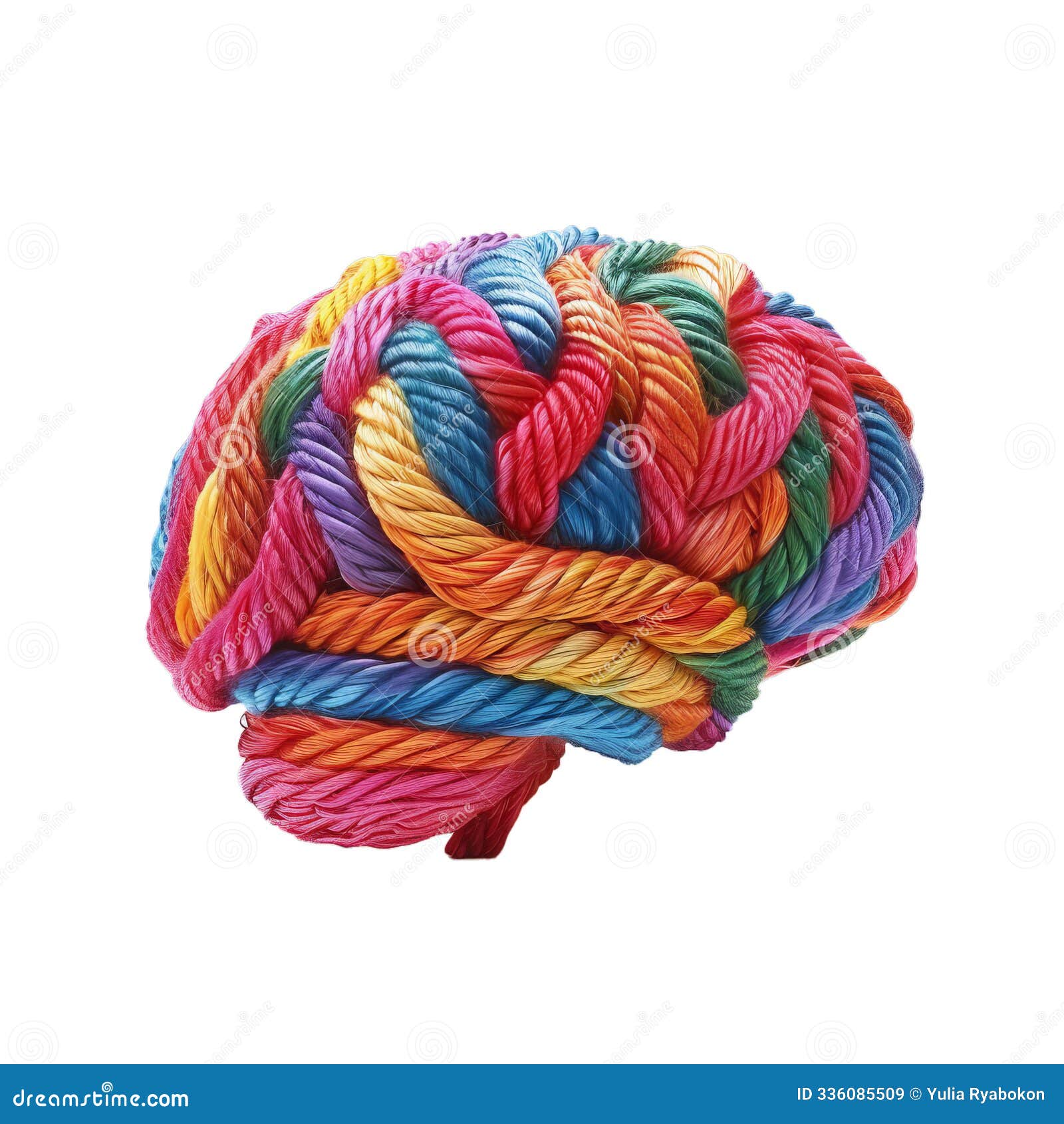 Colorful Ropes Forming Human Brain for Creativity Concept Stock Image ...