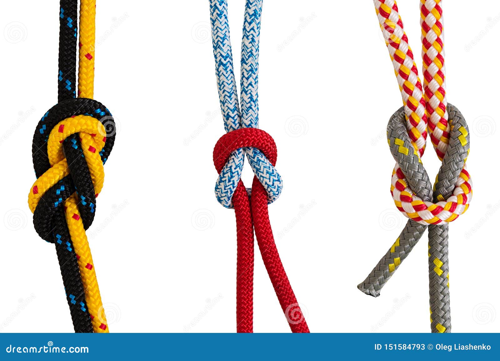 Colorful Ropes Isolated on White Background Stock Image - Image of rope ...