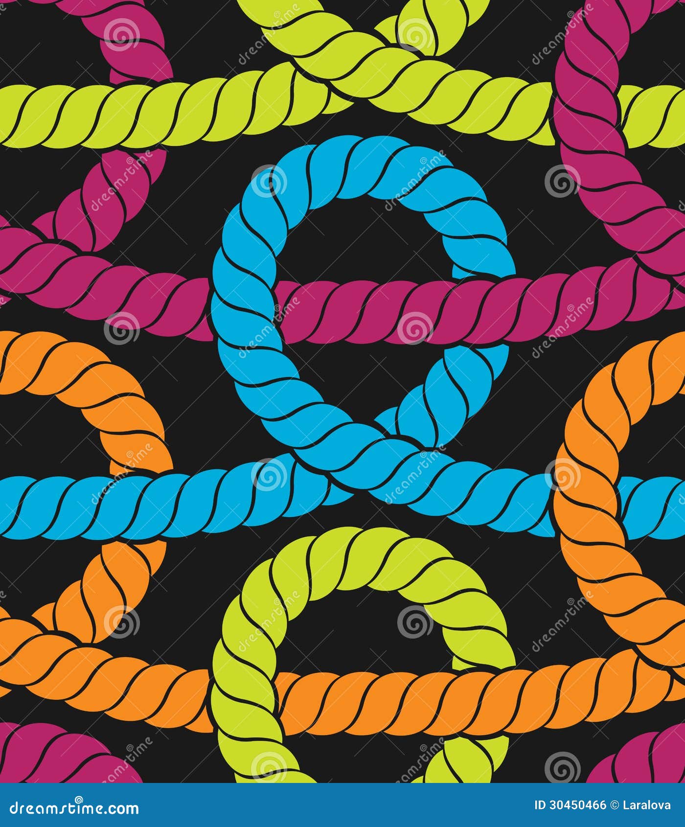 Colorful Ropes Seamless Pattern Stock Vector - Illustration of infinity ...