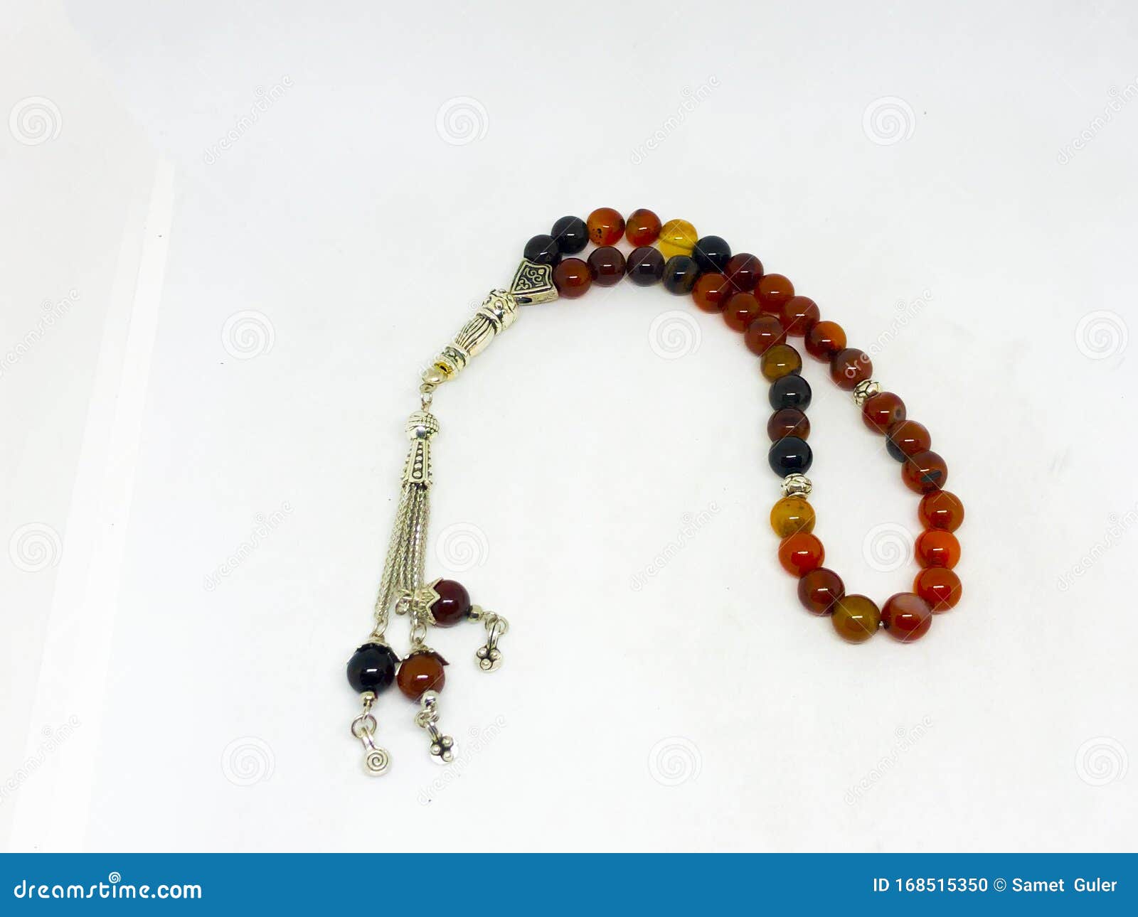 Colorful Rosary Varieties, White Background. Stock Photo - Image of ...