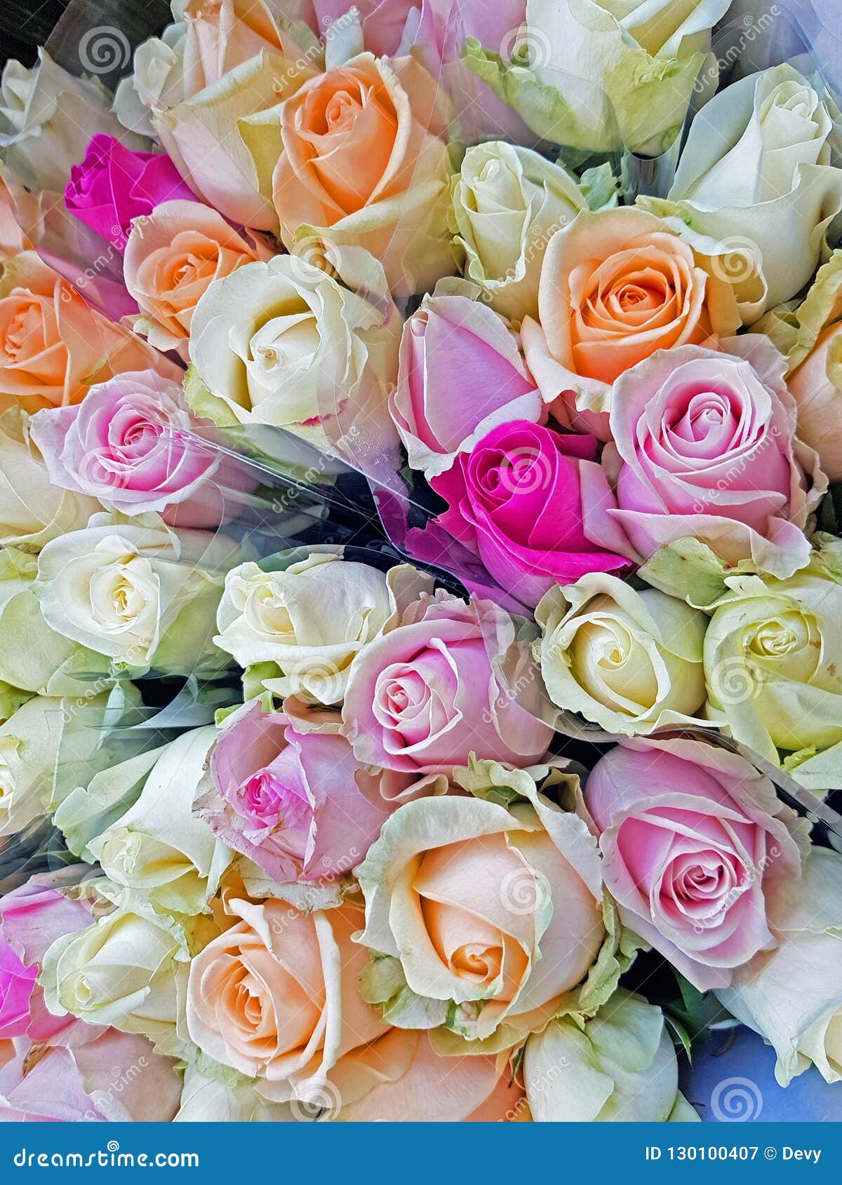 Beautiful Bouquet of Summer Roses Stock Image - Image of garden, bunch ...