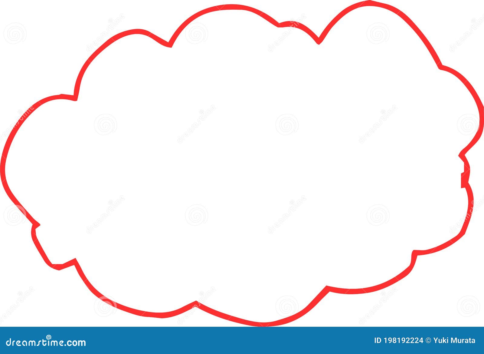 Colorful Rough Sketch of a Cloud Type Frame Stock Vector - Illustration ...