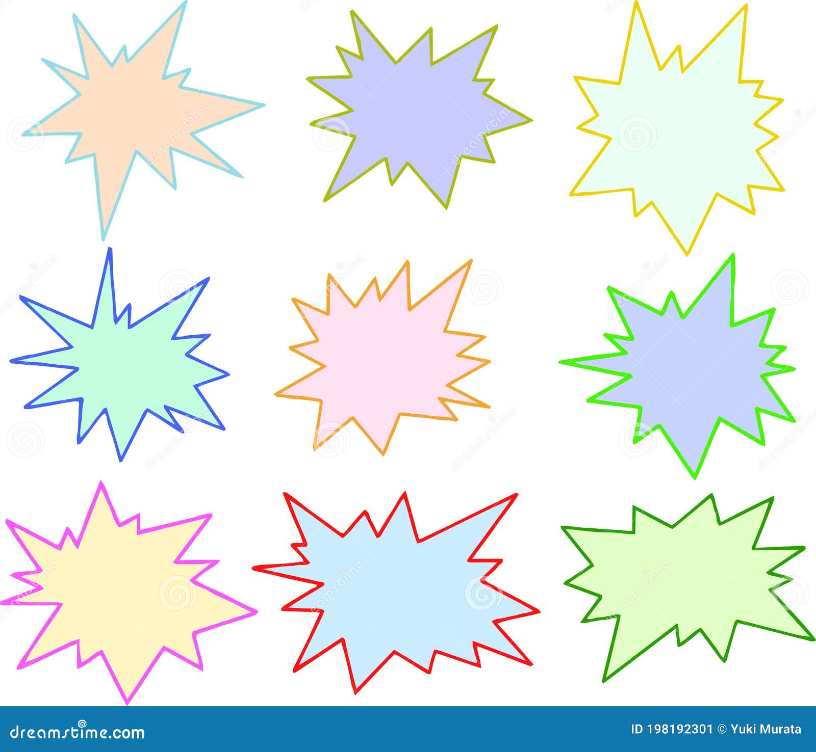 Colorful Rough Sketch of the Exploding Full Frame Set Stock Vector ...