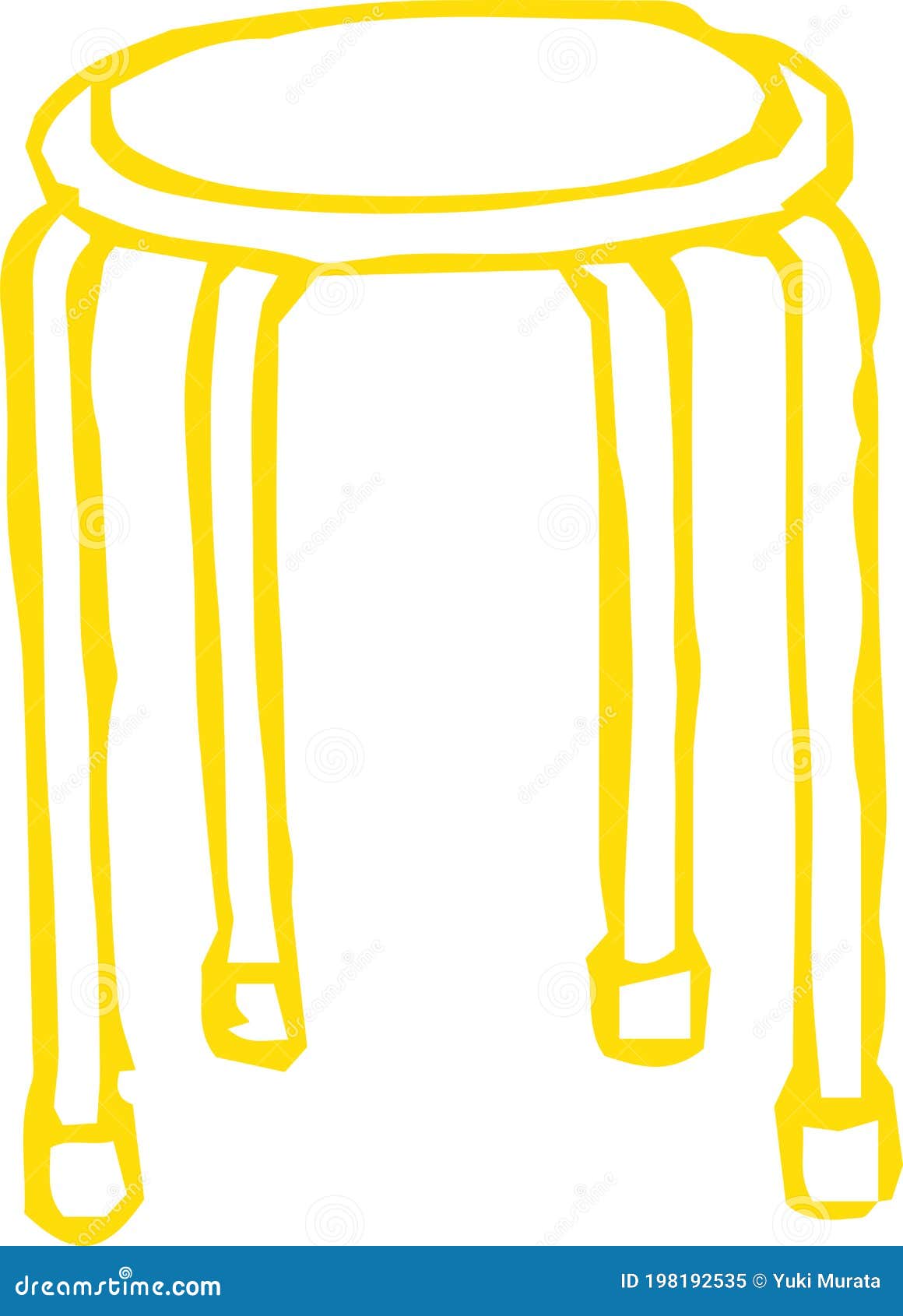 Colorful Rough Sketch of Hand-drawn Chair Stock Vector - Illustration ...