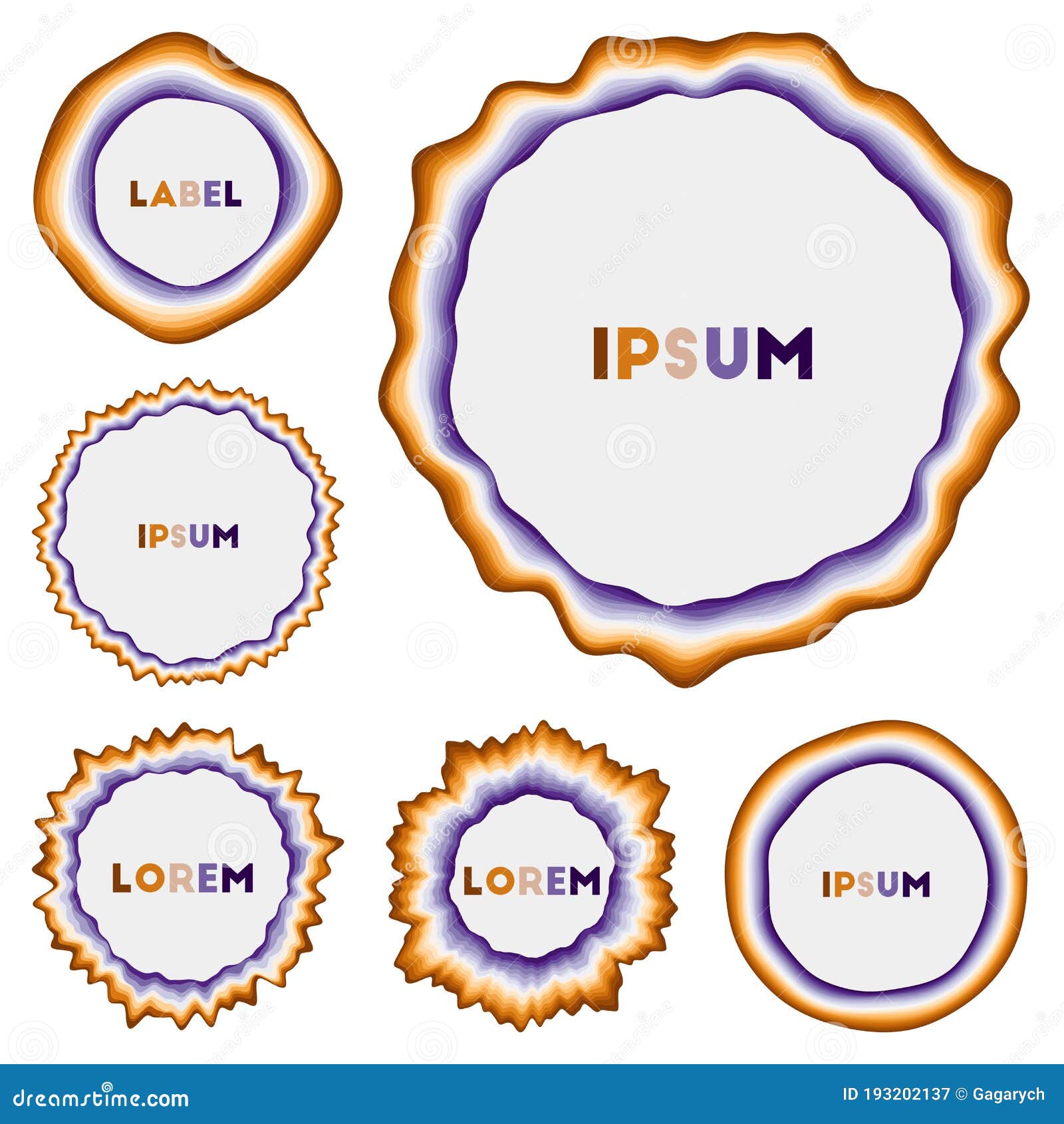 Colorful Round Abstract Shapes. Stock Vector - Illustration of graphic ...