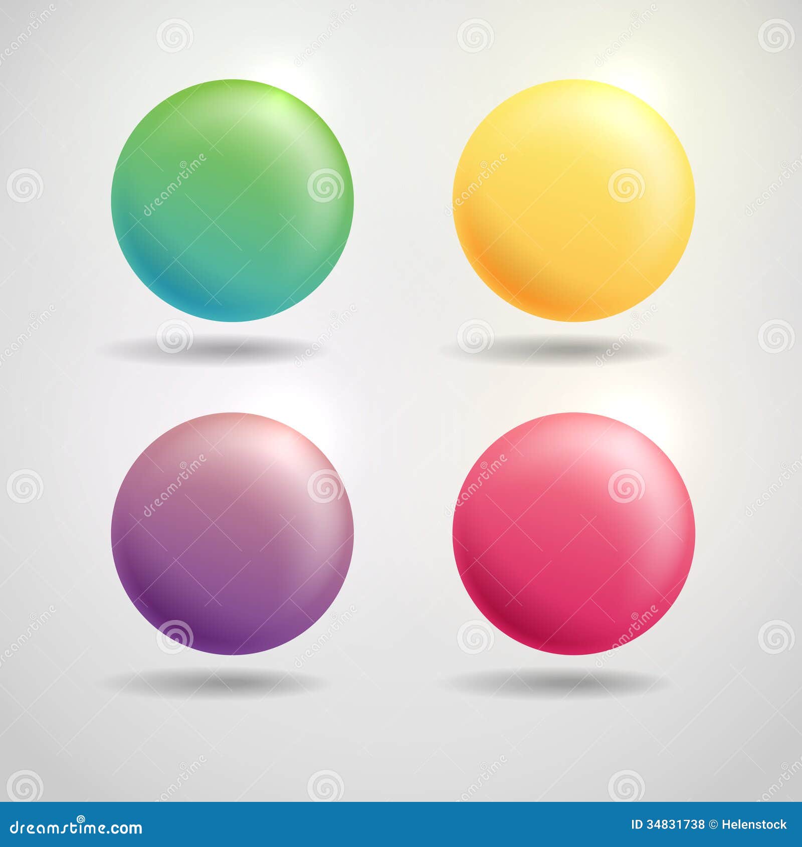 Colorful Round Buttons. stock vector. Illustration of circle - 34831738
