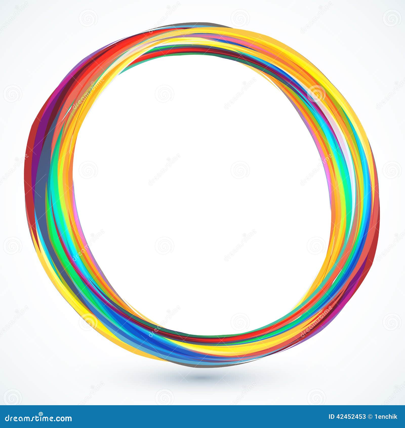 Colorful Round 3d Vector Frame Stock Vector - Illustration of template ...
