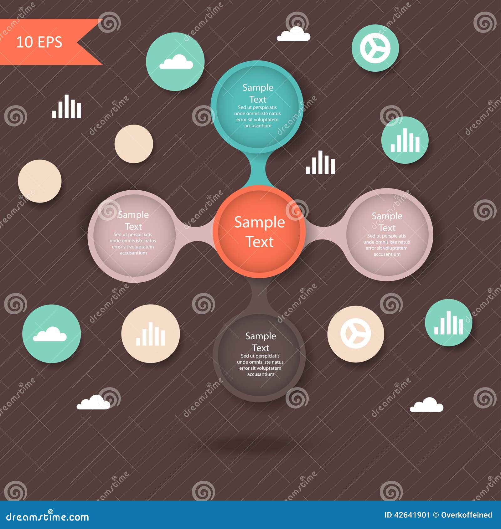 Colorful Round Diagram Metaball Infographics Stock Vector ...