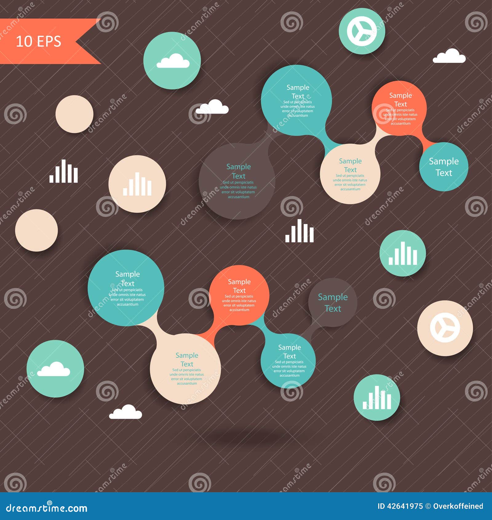 Colorful Round Diagram Metaball Infographics Stock Vector ...