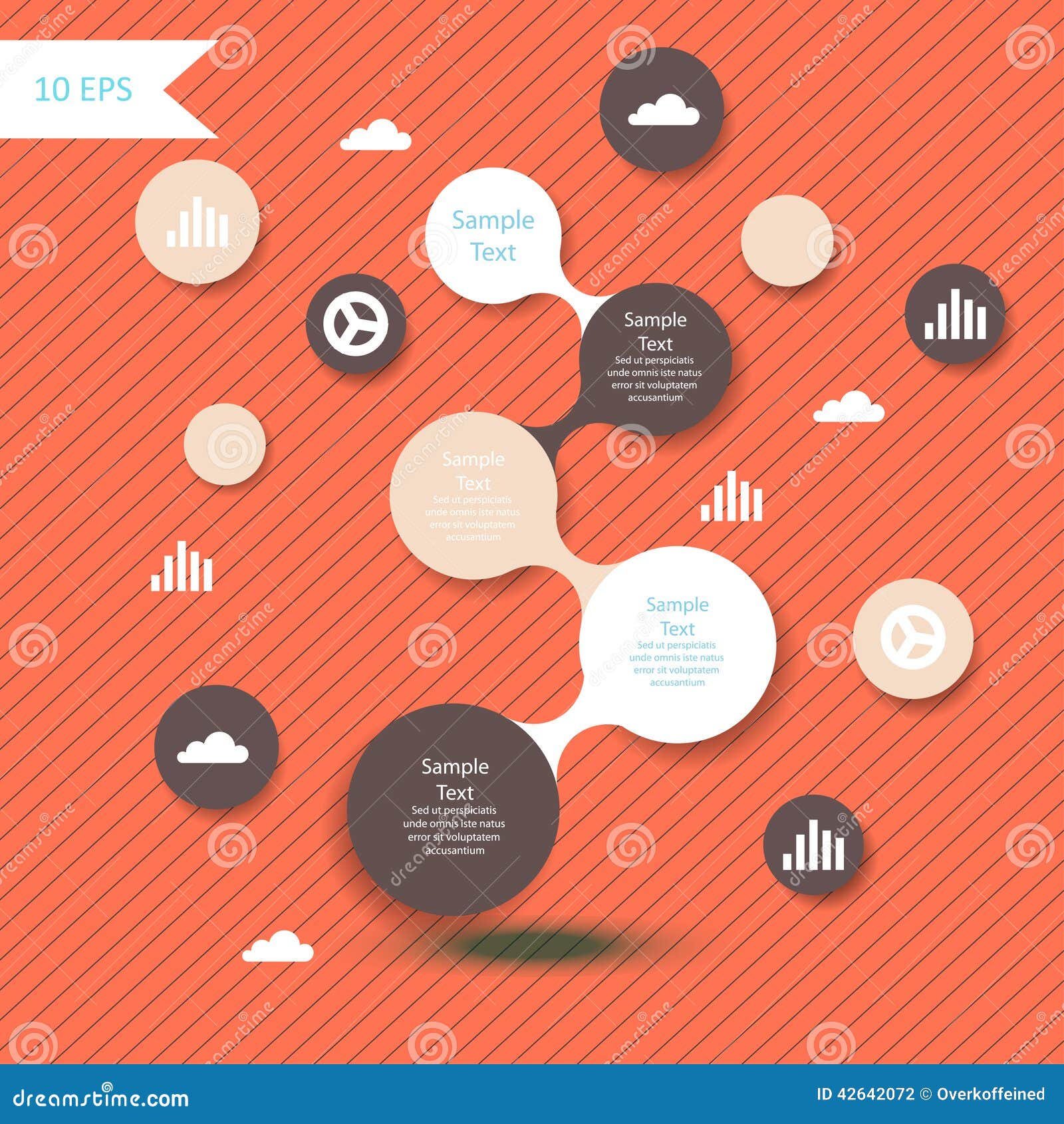Colorful Round Diagram Metaball Infographics Stock Vector ...