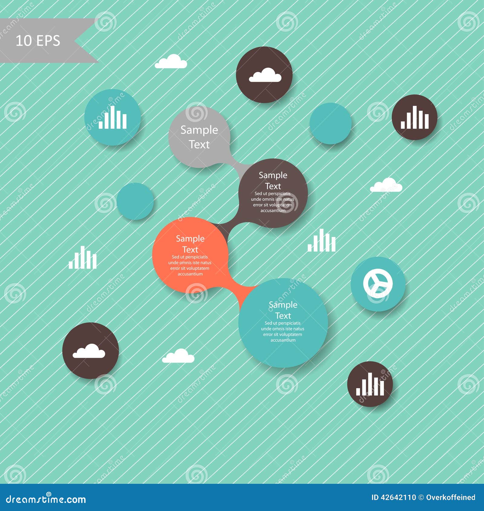 Colorful Round Diagram Metaball Infographics Stock Vector ...