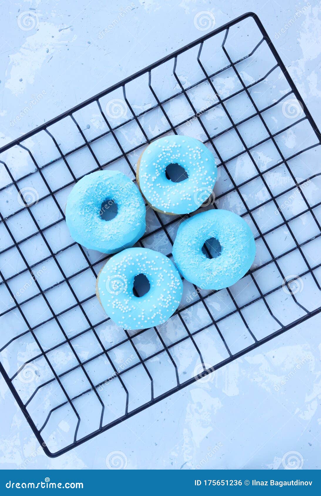 Colorful Round Donuts on the Table Stock Photo - Image of balance ...
