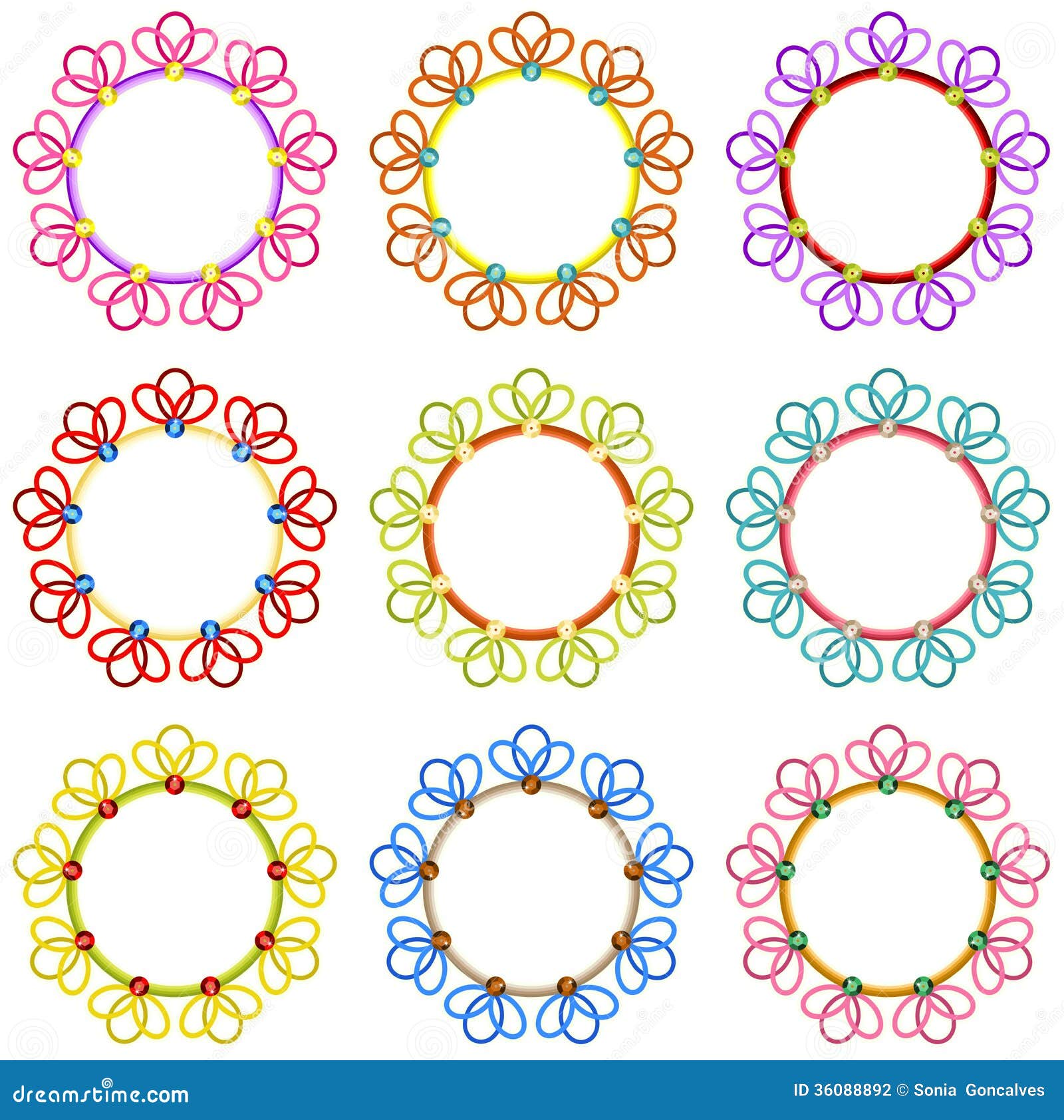Colorful Round Frames stock vector. Illustration of colorful - 36088892