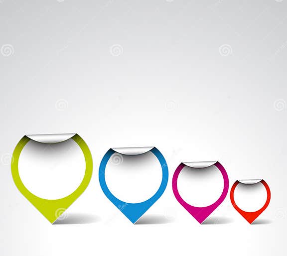 Colorful Round Labels / Pointers Stock Illustration - Illustration of ...