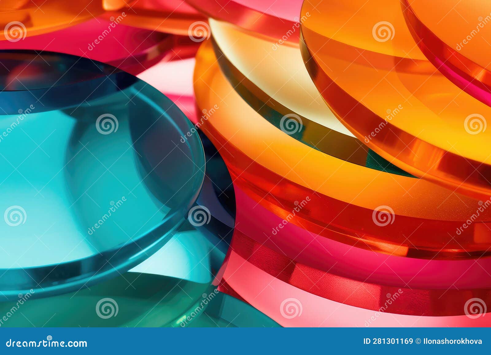 Colorful Round Lens , Abstract , AI Generative Stock Illustration ...