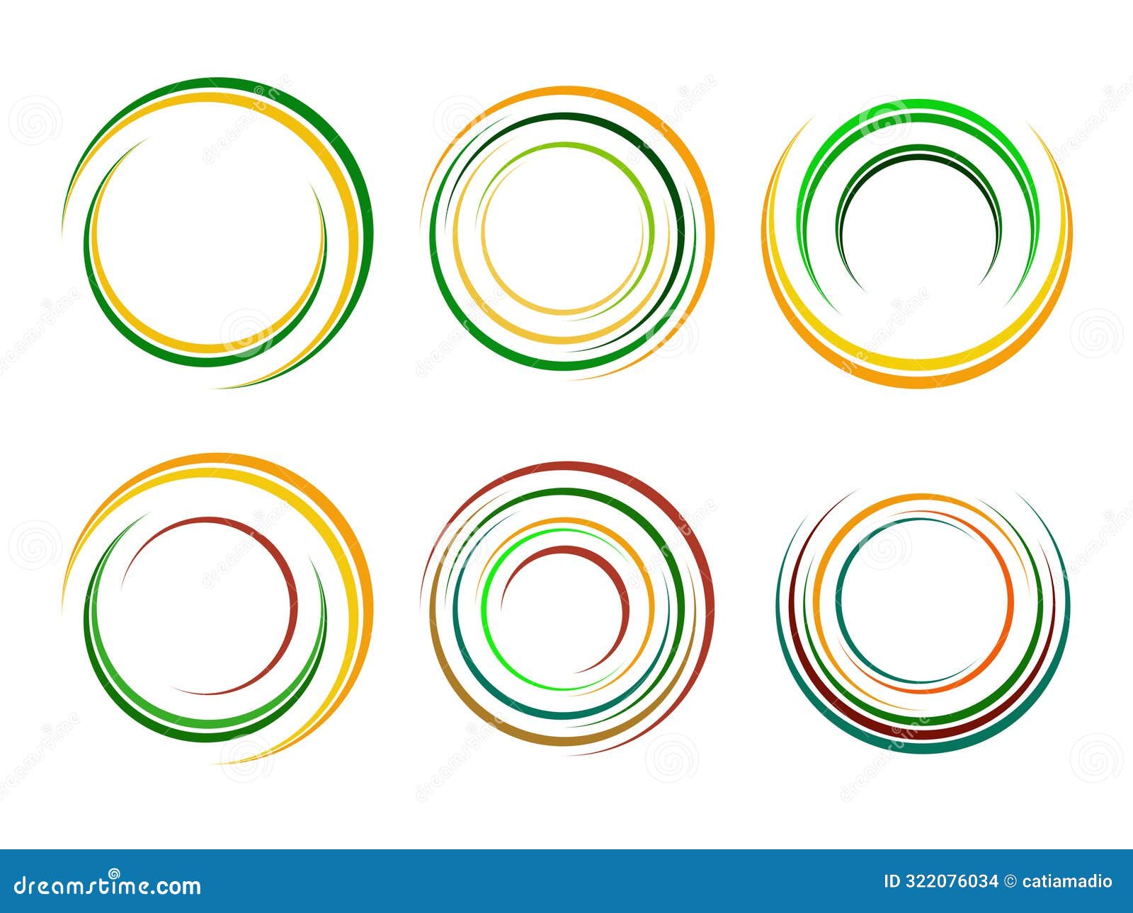 Colorful round lines logos stock illustration. Illustration of abstract ...