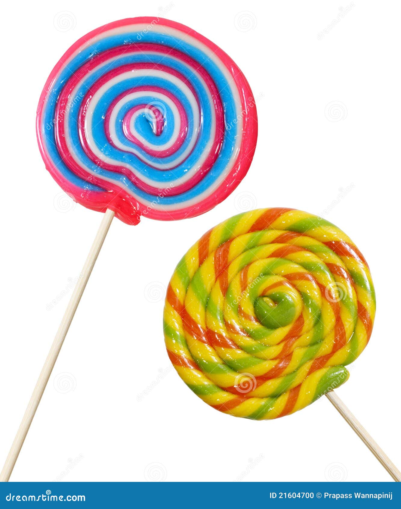Colorful Round Lollipop Isolated Stock Photo - Image of dessert, round ...