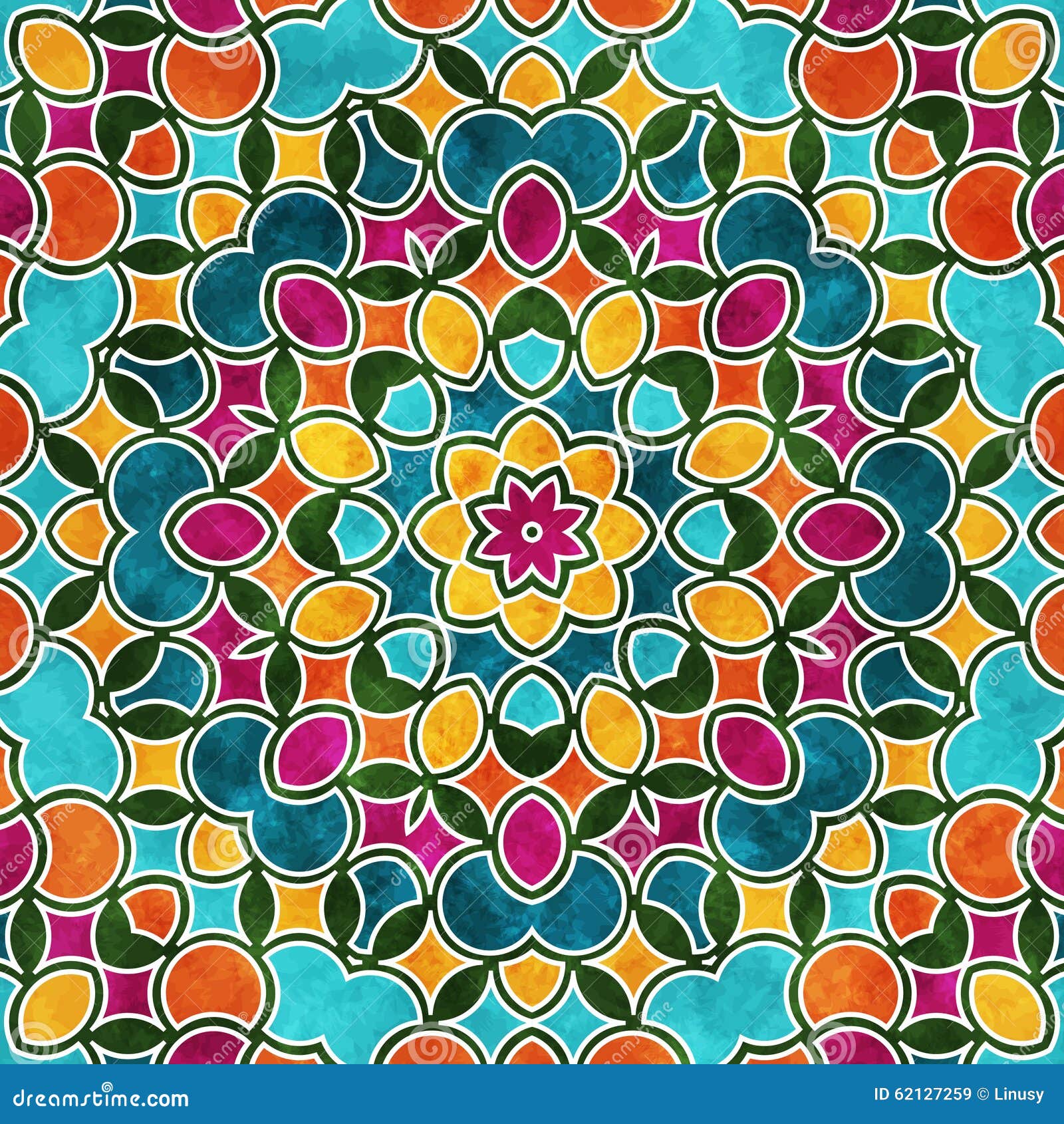 Colorful round pattern stock vector. Illustration of mosaic - 62127259