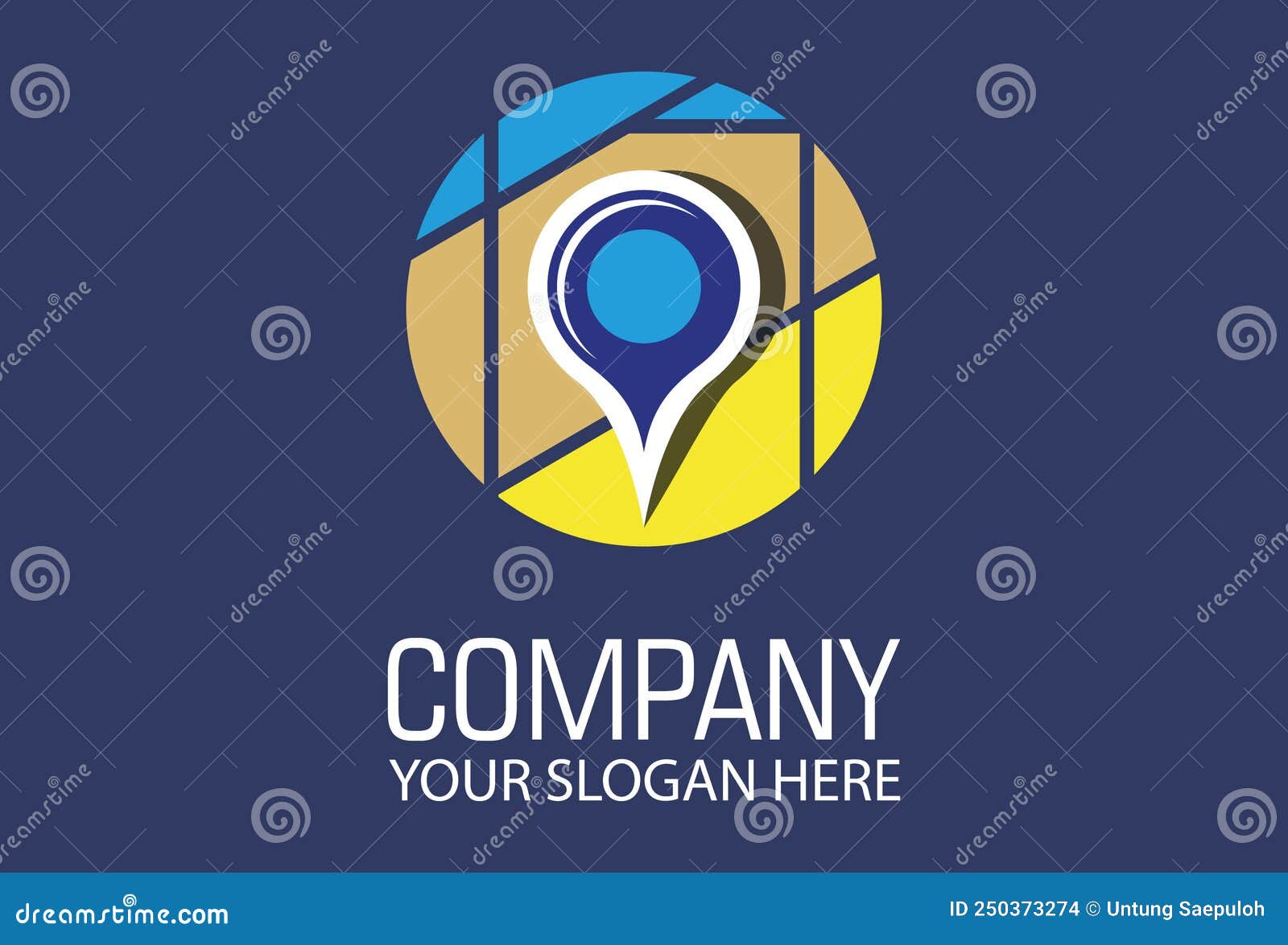 Colorful Round Pin Map Logo Design Stock Vector - Illustration of ...