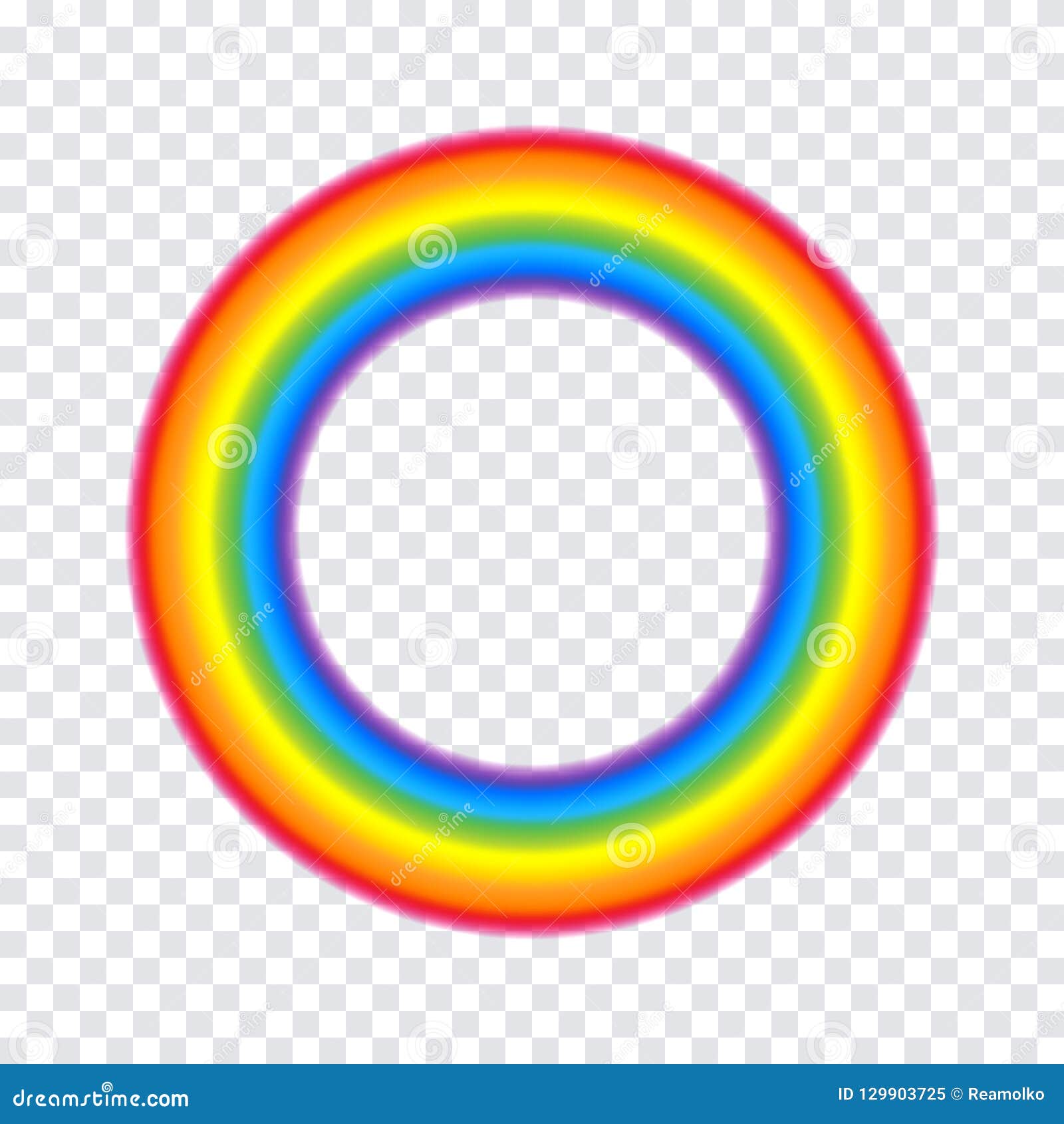 Colorful Round Rainbow Frame Vector Illustration. Stock Vector ...