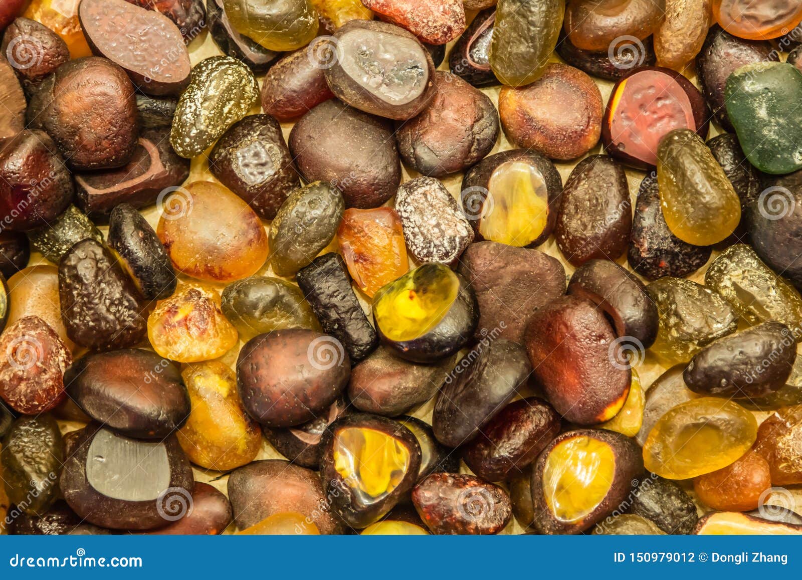 Colorful Round Shape Stones Closeup Background Top View Stock Photo ...