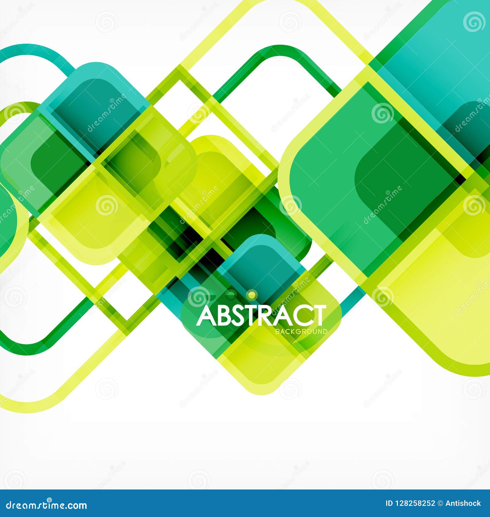 Colorful Round Squares Modern Geometric Background Stock Vector ...