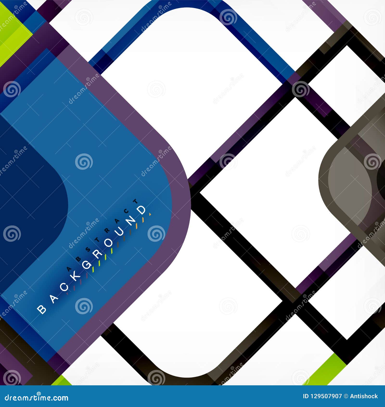 Colorful Round Squares Modern Geometric Background Stock Vector ...