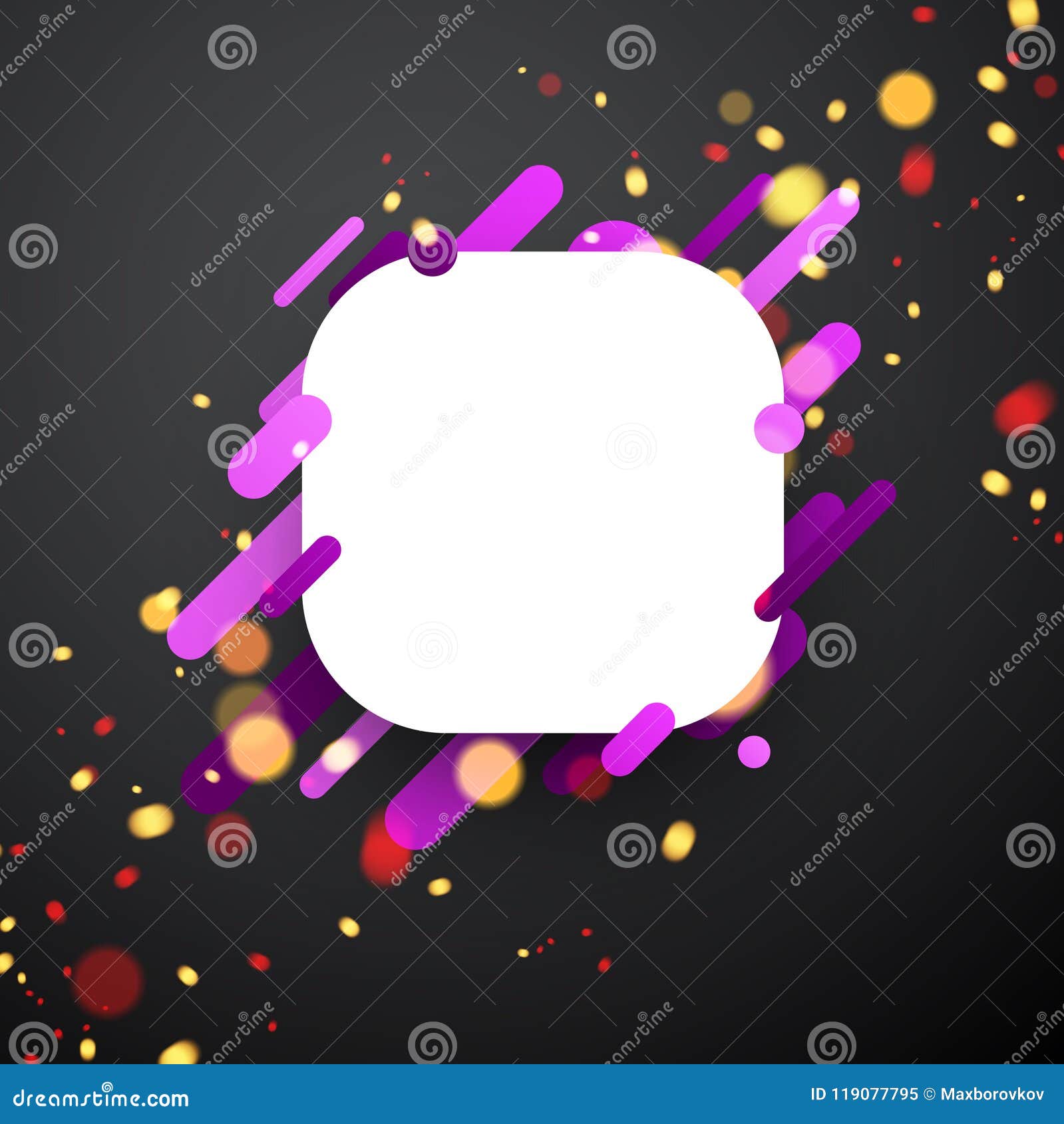 Colorful Rounded Background on Gray. Stock Vector - Illustration of ...