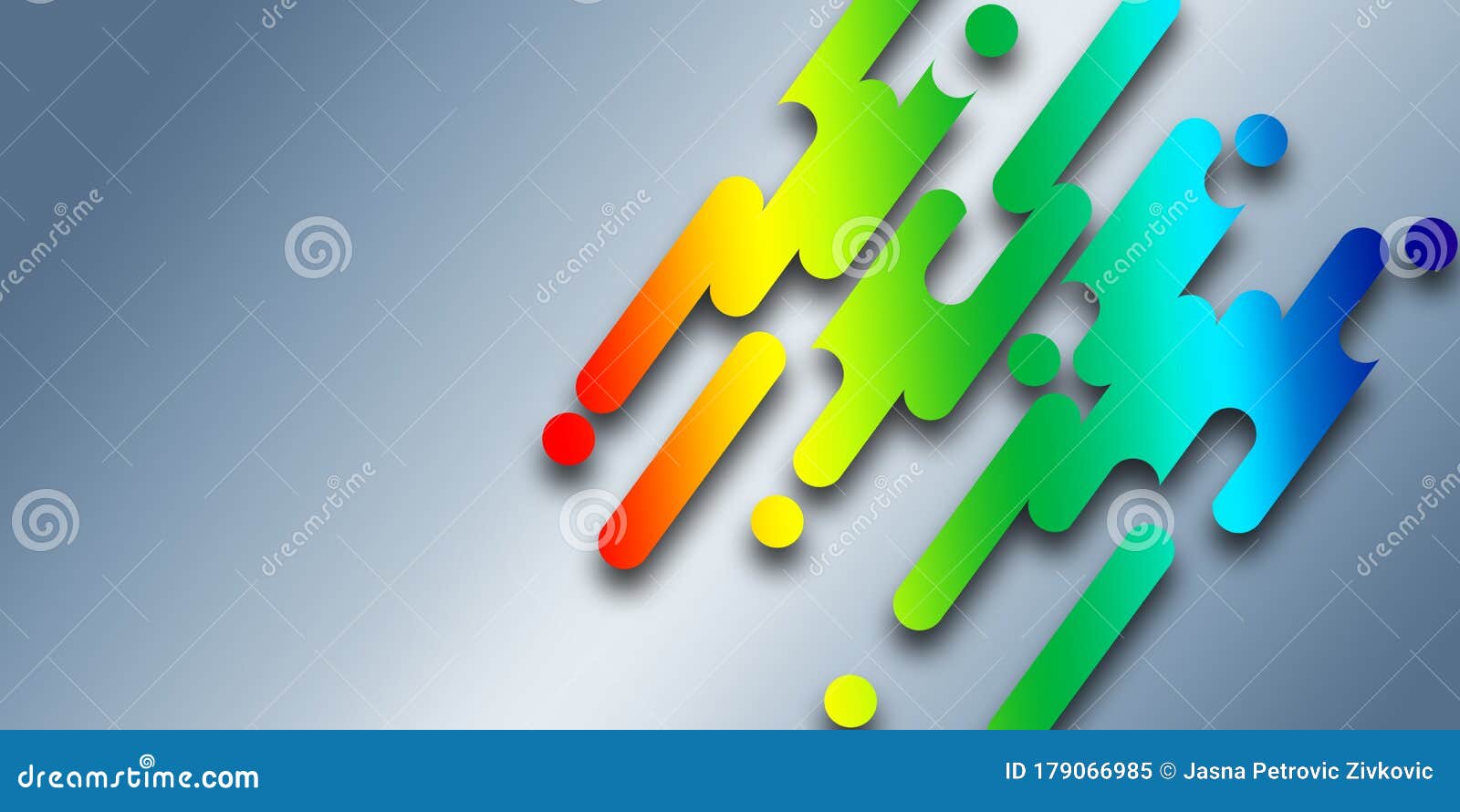 Colorful Rounded Lines Shapes in Diagonal Rhythm Dynamic Composition on ...