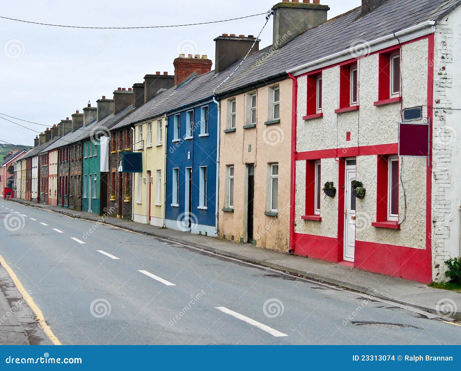 Colorful Row Houses stock photo. Image of blue, rock - 23313074