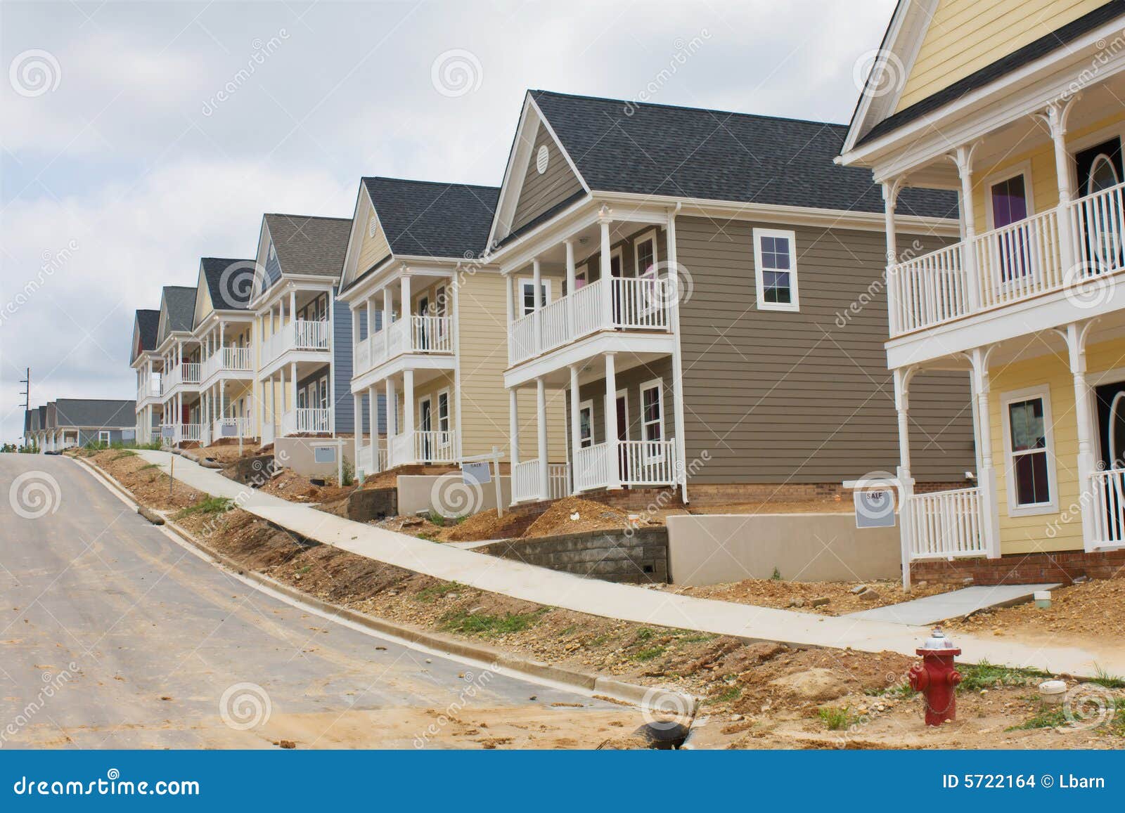 Colorful row houses stock photo. Image of hill, front - 5722164