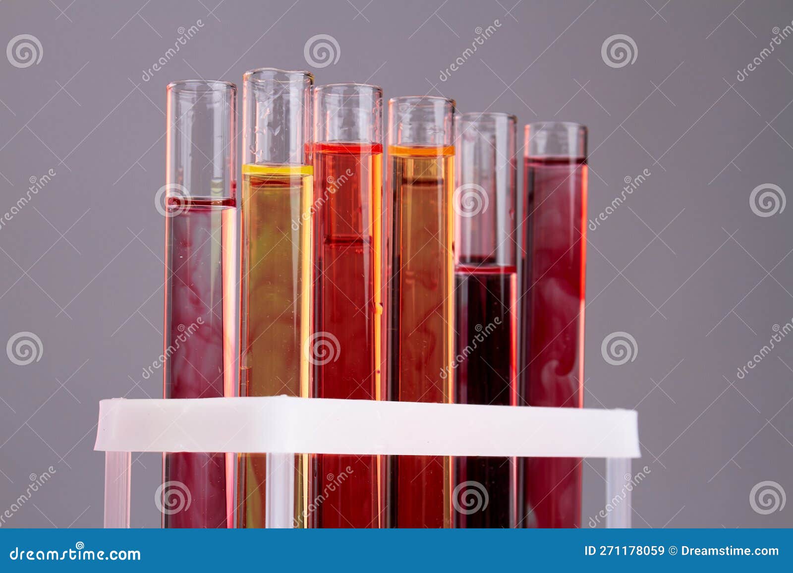 Colorful Rows of Laboratory Test Tubes with Blood. Stock Image - Image ...