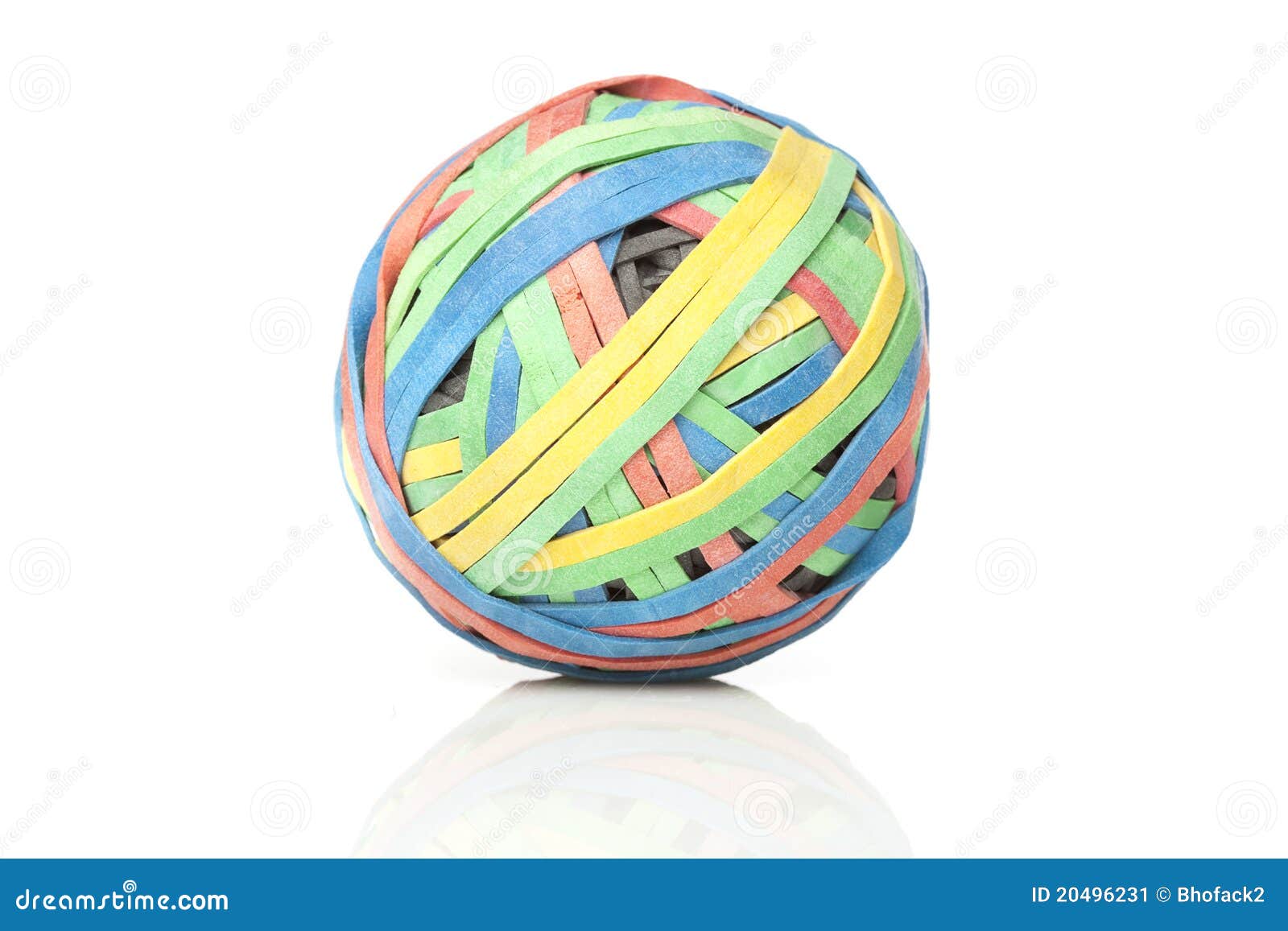 A Colorful Rubber Band Ball Stock Image - Image of stationery ...