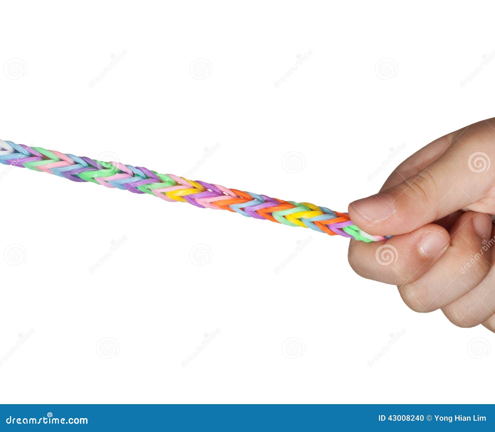 Colorful Rubber Band Bracelet Stock Photo - Image of pull, cord: 43008240