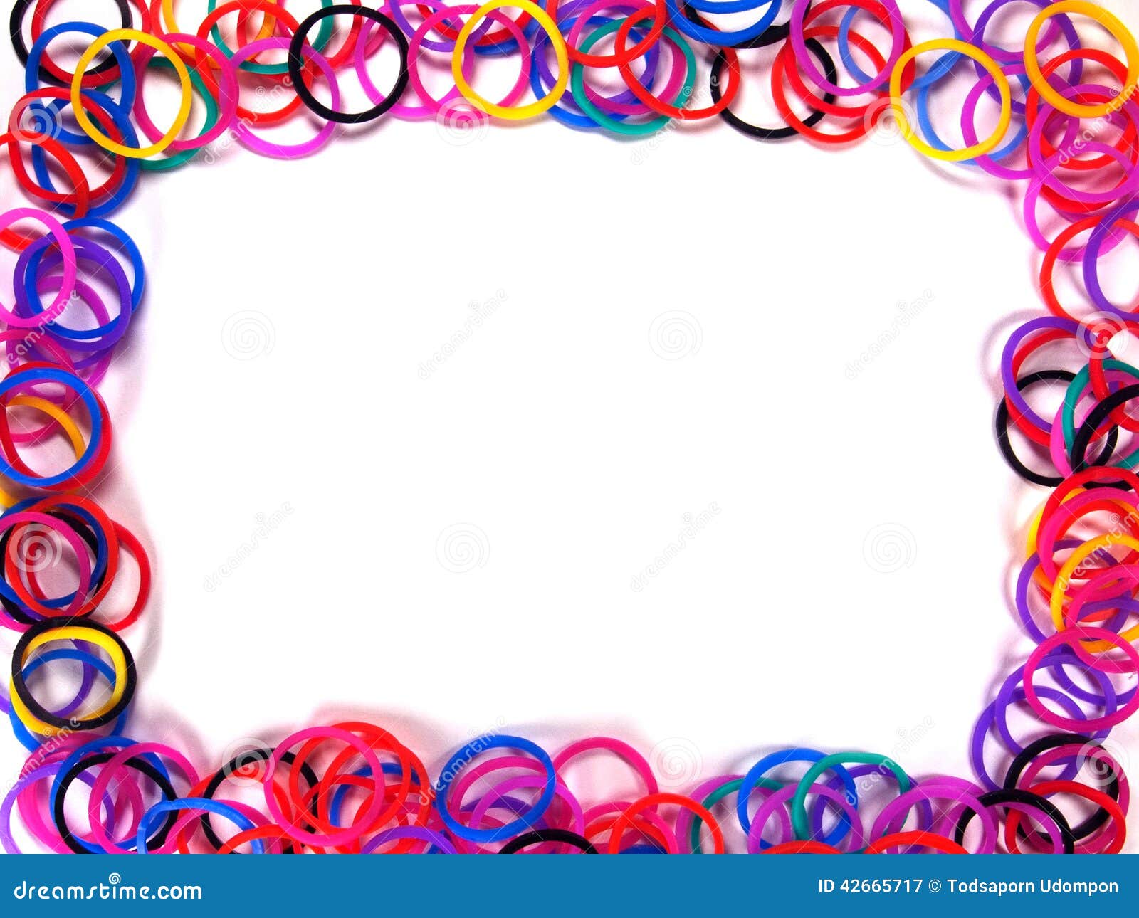 Colorful Rubber Band Frame. Stock Image - Image of flexibility ...