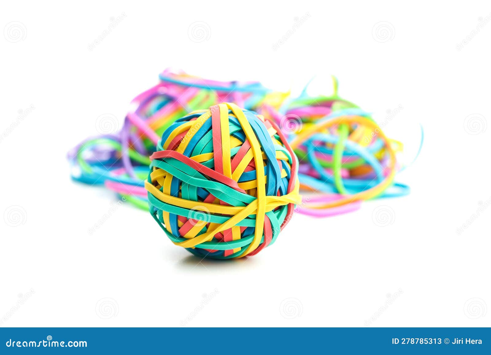 Colorful Rubber Bands Ball Isolated on White Background Stock Image ...