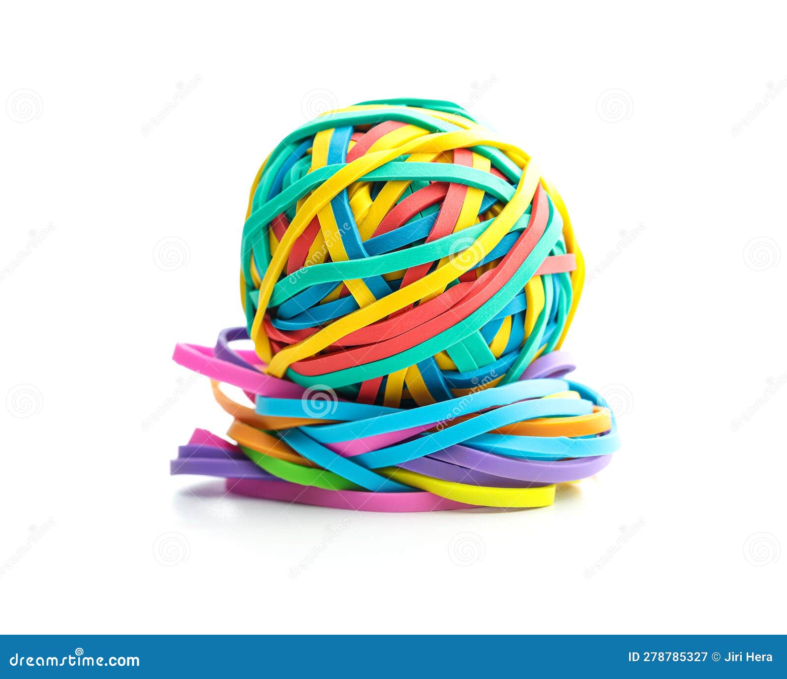 Colorful Rubber Bands Ball Isolated on White Background Stock Image ...