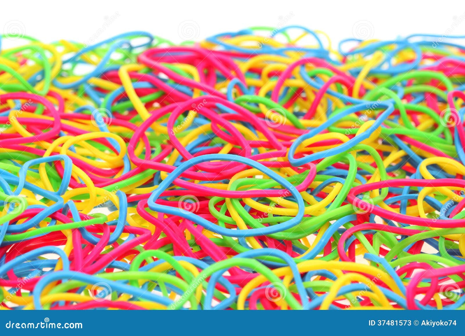 Colorful rubber bands stock image. Image of stack, macro - 37481573