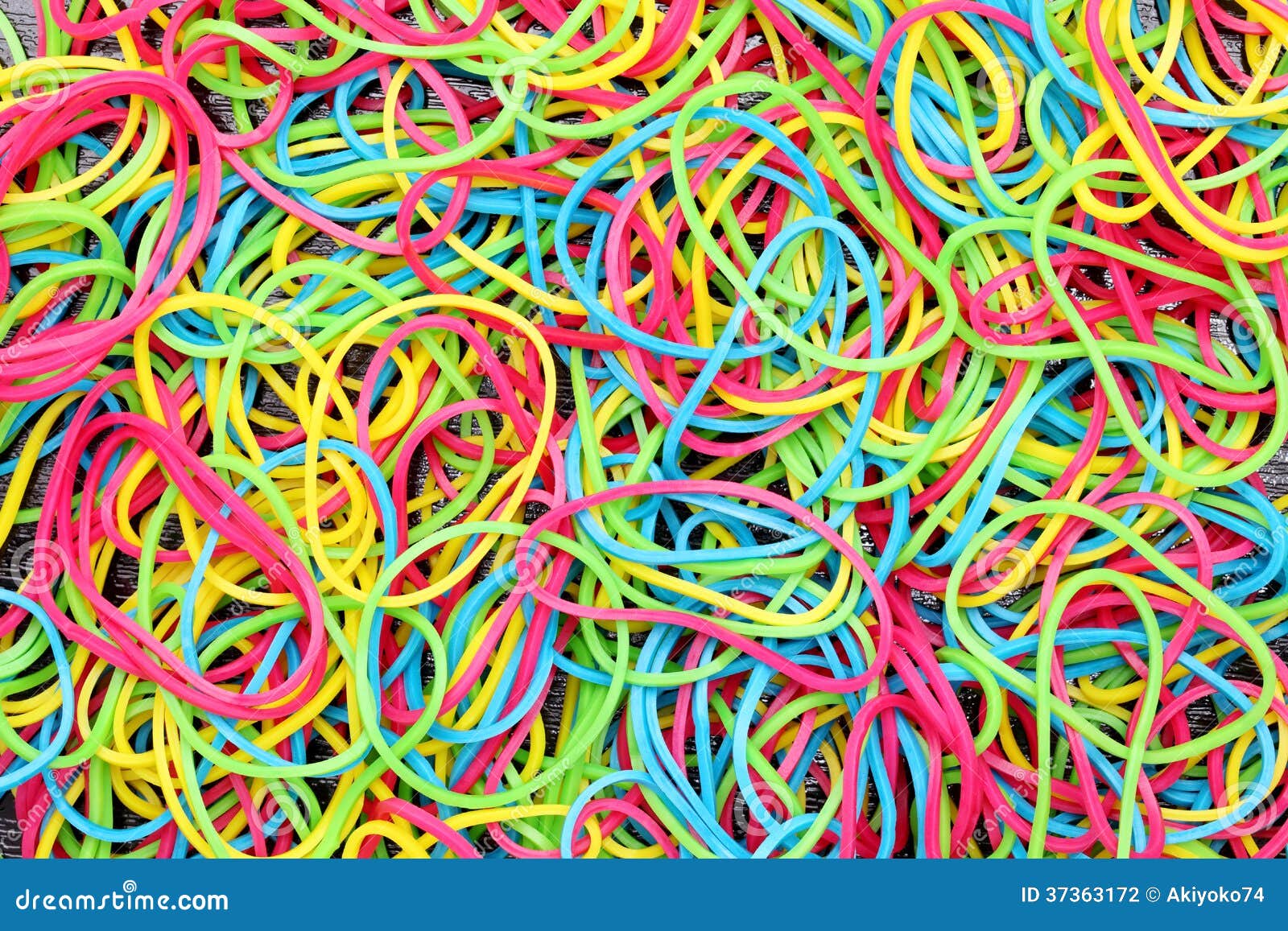Colorful rubber bands stock photo. Image of elastic, closeup - 37363172
