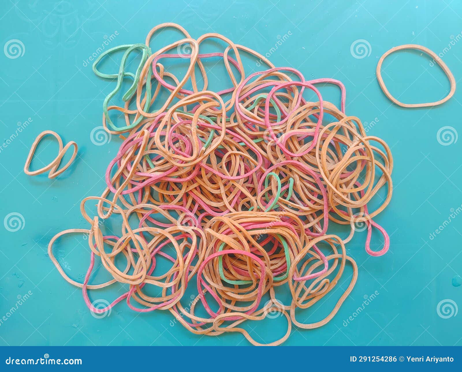 Colorful Rubber Bands that are Usually Used To Tie Objects Stock Photo ...