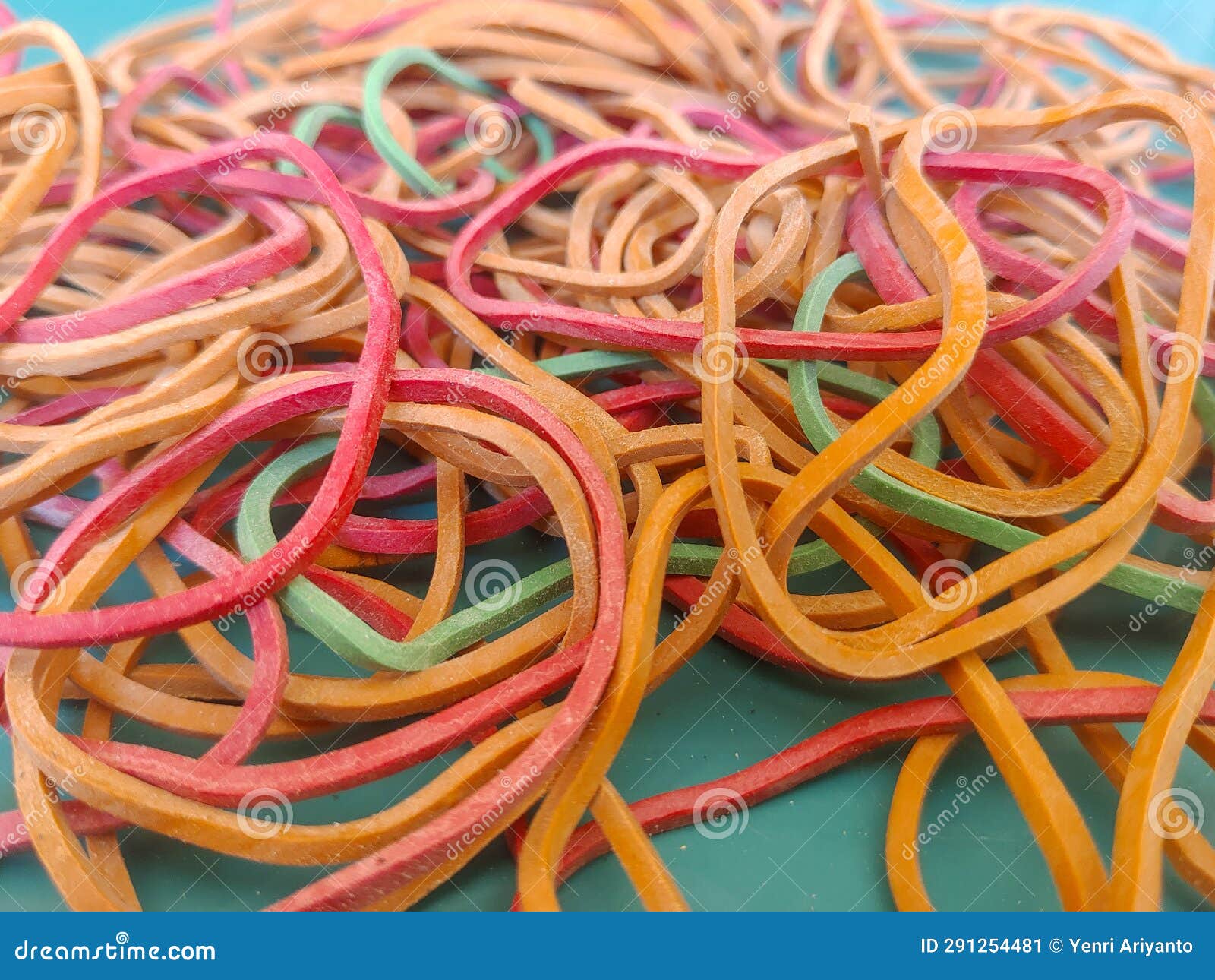 Colorful Rubber Bands that are Usually Used To Tie Objects Stock Image ...