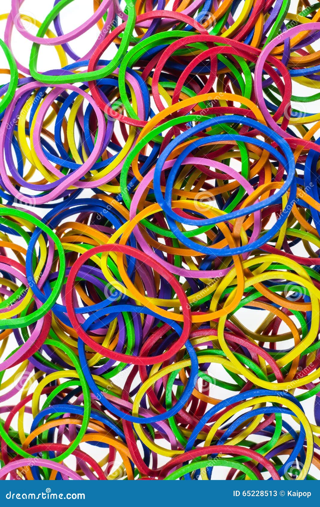 Colorful rubber bands stock image. Image of rubber, background - 65228513