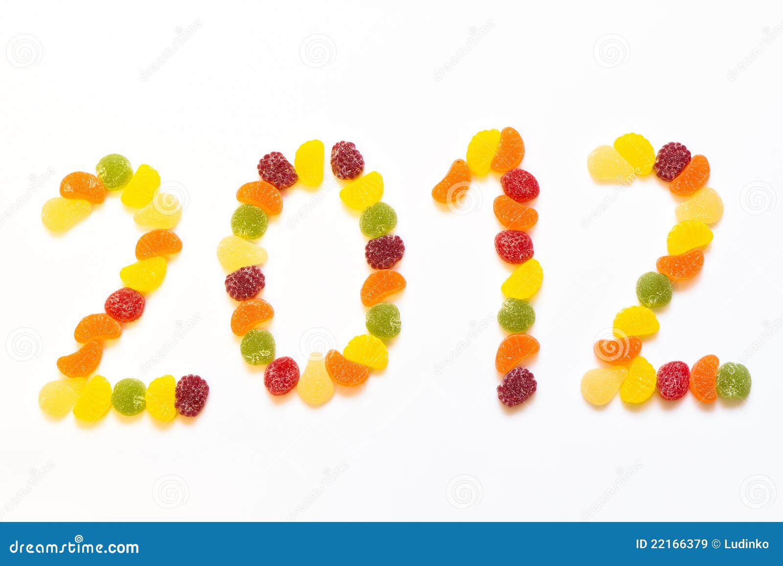 Colorful Rubber Candies Arranged in Digits Stock Image - Image of white ...