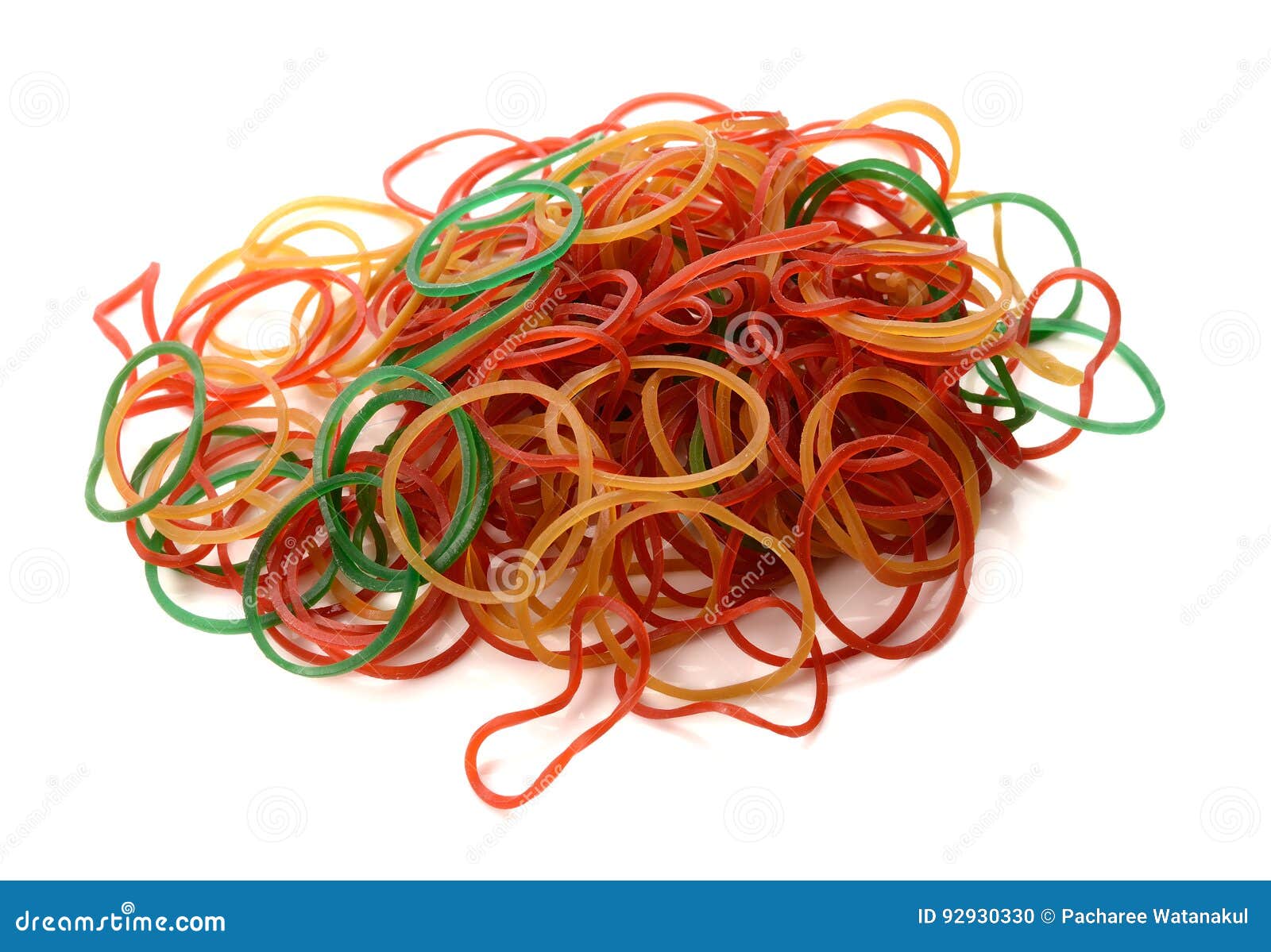 Colorful Rubber Elastics Isolate on White Background Stock Photo ...